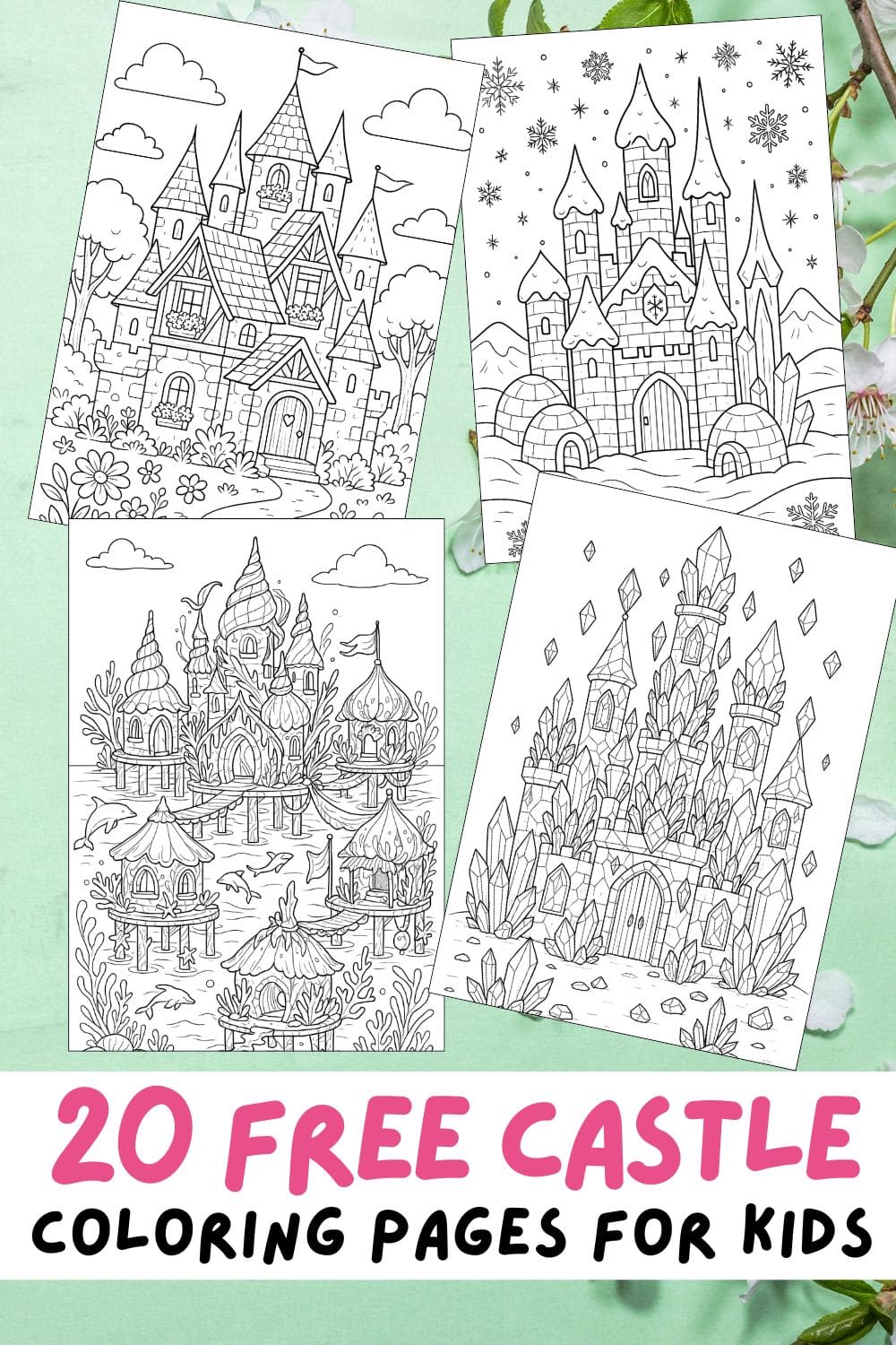 Free Printable Castle Coloring Pages for Kids - Aunty Michelle's