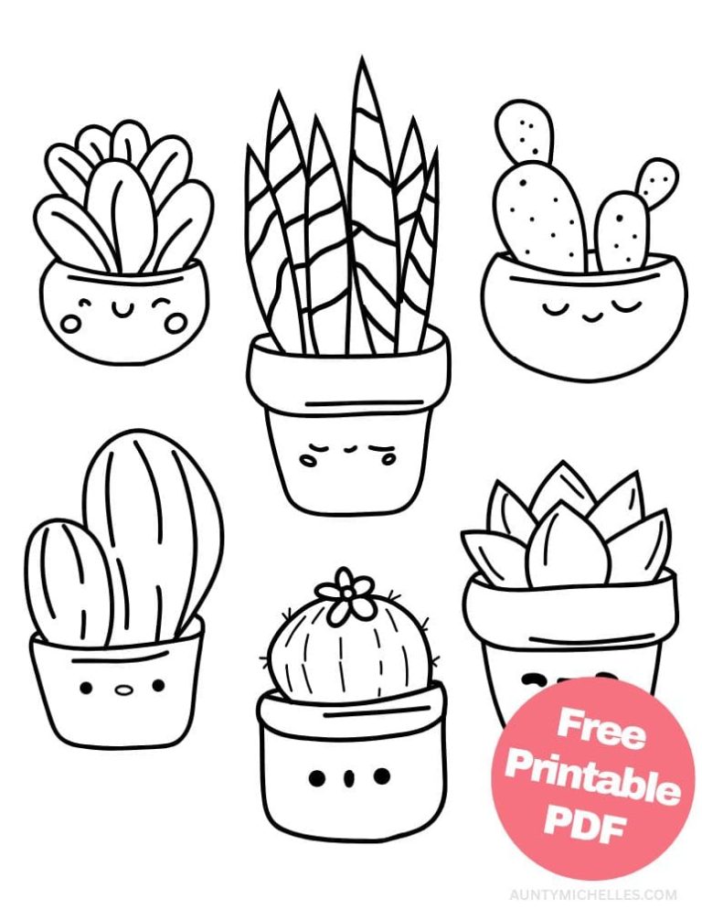 Free Printable Plant Coloring Pages for Kids - Aunty Michelle's
