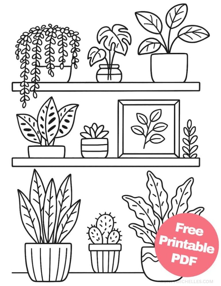 Free Printable Plant Coloring Pages for Kids - Aunty Michelle's