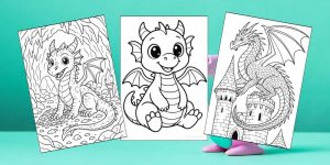 Free Printable Dragon Coloring Pages for Kids - Aunty Michelle's