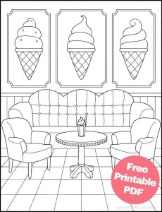 Free Printable Ice Cream Coloring Pages for Kids - Aunty Michelle's