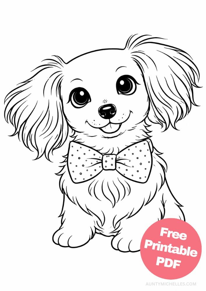 Free Printable Dog Coloring Pages for Kids - Aunty Michelle's
