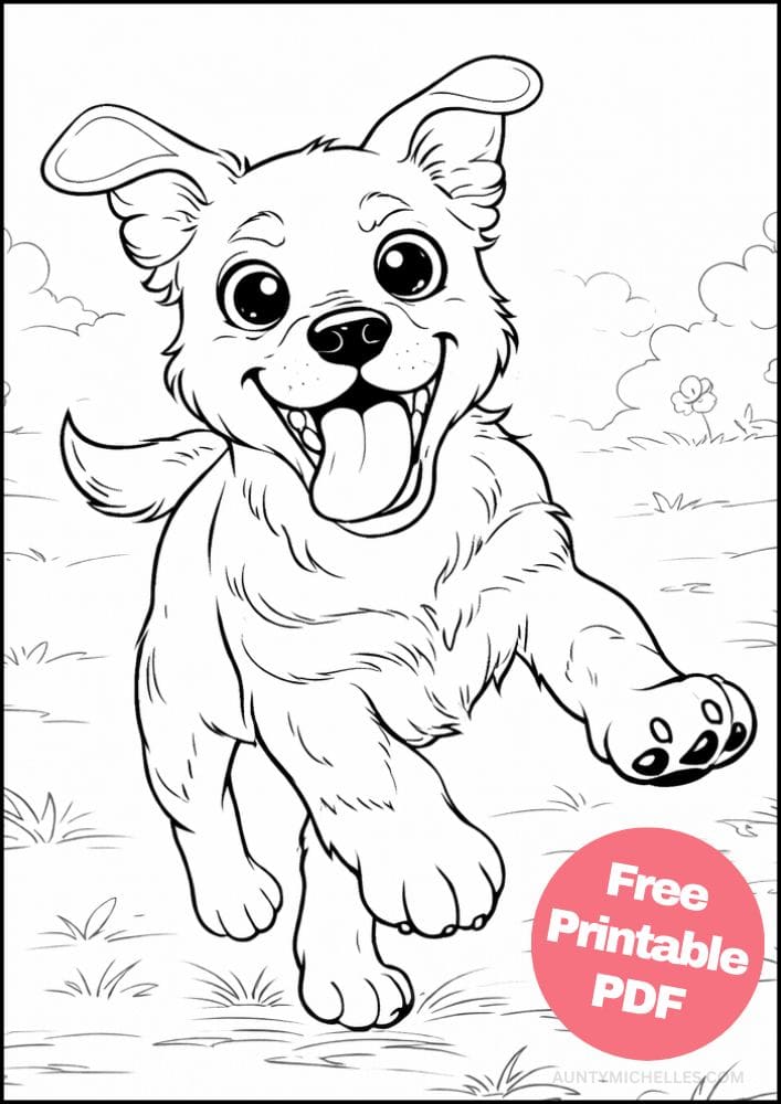 Free Printable Dog Coloring Pages for Kids - Aunty Michelle's