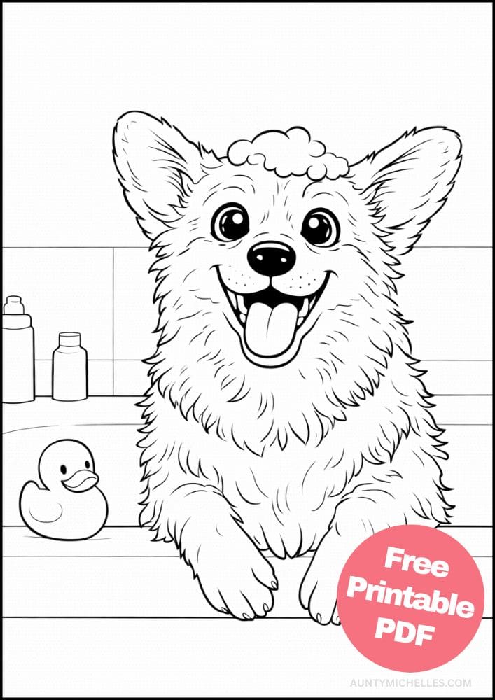 Free Printable Dog Coloring Pages for Kids - Aunty Michelle's