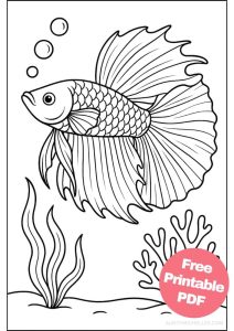 Free Printable Fish Coloring Pages for Kids - Aunty Michelle's