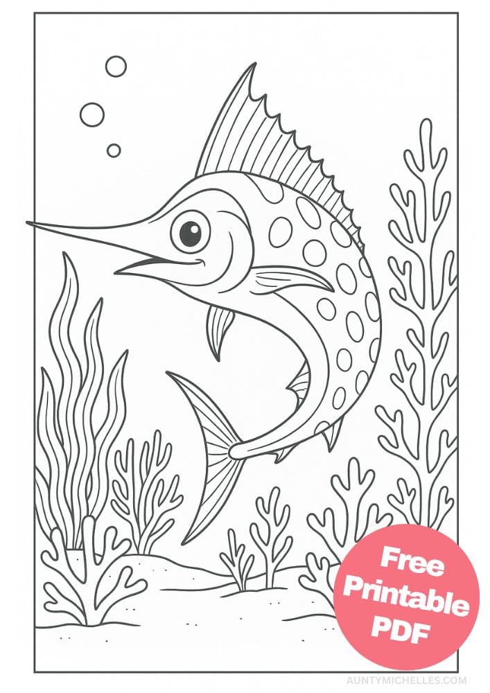 Free Printable Fish Coloring Pages for Kids - Aunty Michelle's