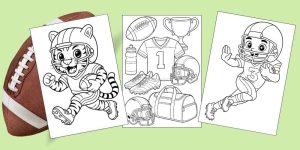 Free Printable Football Coloring Pages for Kids - Aunty Michelle's
