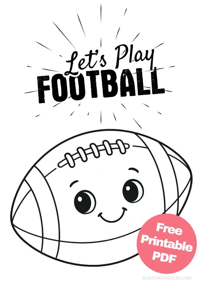Free Printable Football Coloring Pages for Kids - Aunty Michelle's