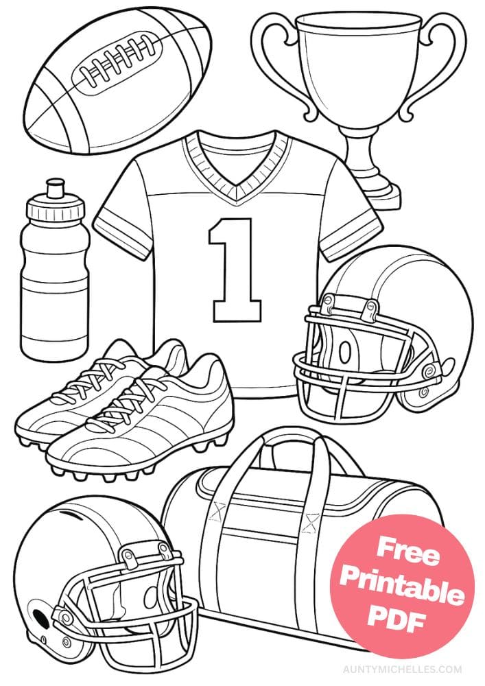 Free Printable Football Coloring Pages for Kids - Aunty Michelle's