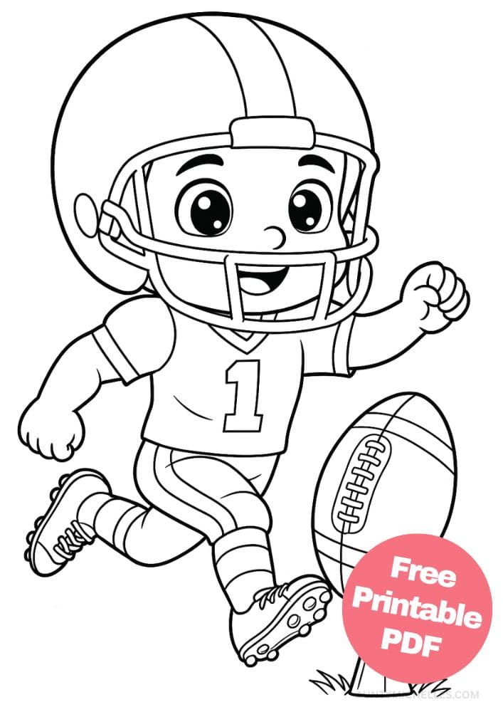 Free Printable Football Coloring Pages for Kids - Aunty Michelle's