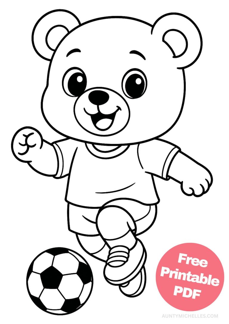Free Printable Soccer Coloring Pages for Kids - Aunty Michelle's