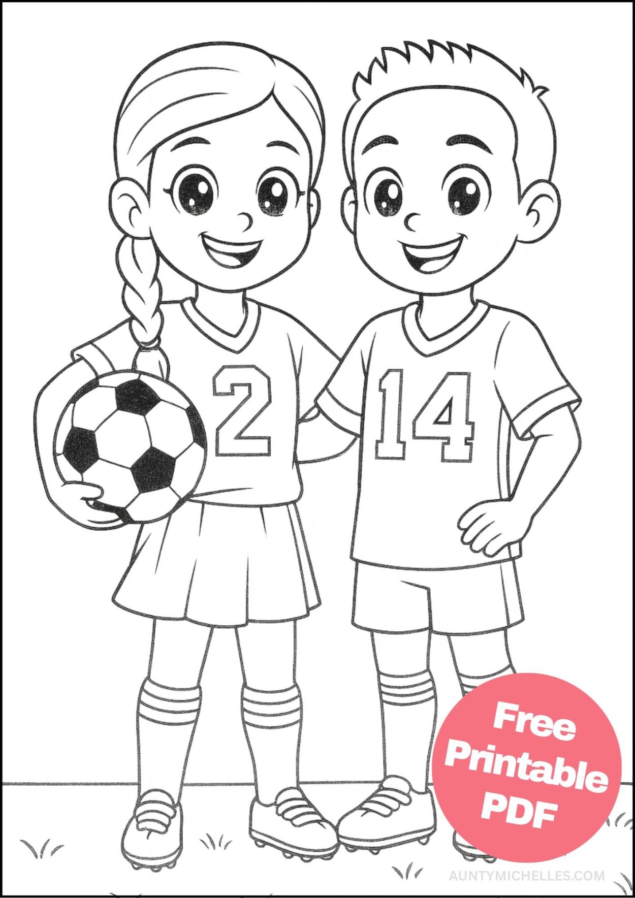 Free Printable Soccer Coloring Pages for Kids - Aunty Michelle's