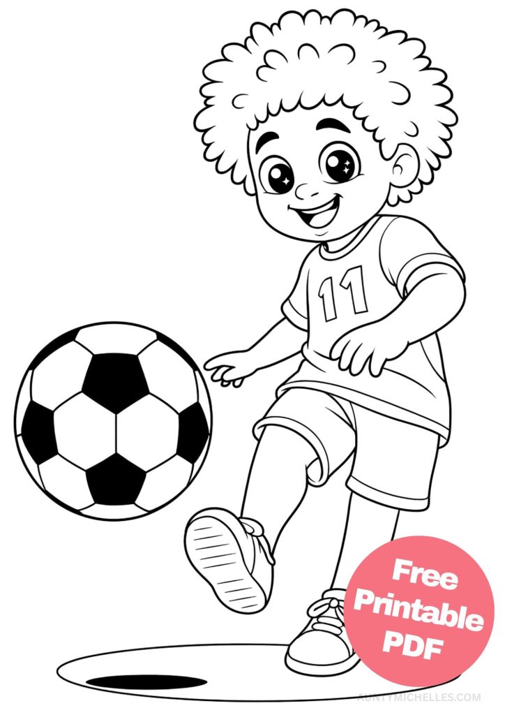 Free Printable Soccer Coloring Pages for Kids - Aunty Michelle's