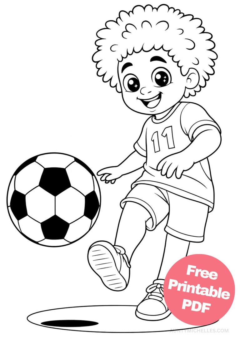 Free Printable Soccer Coloring Pages for Kids - Aunty Michelle's