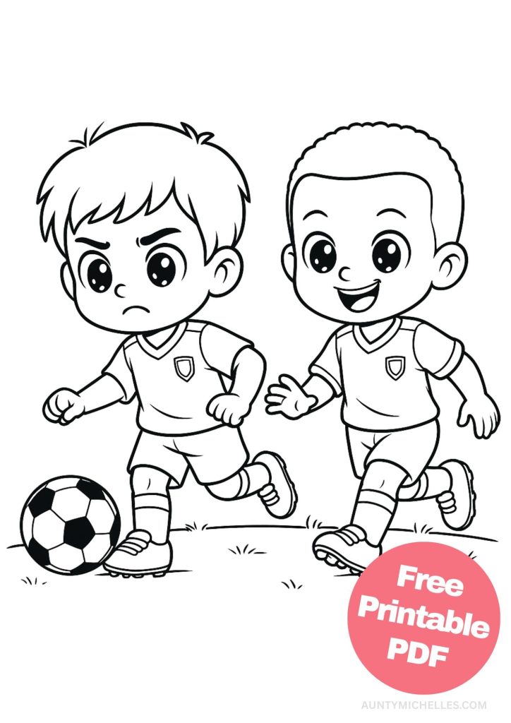 Free Printable Soccer Coloring Pages for Kids - Aunty Michelle's