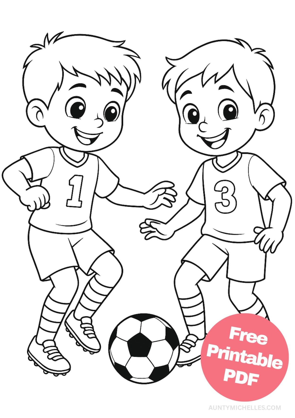 Free Printable Soccer Coloring Pages for Kids - Aunty Michelle's
