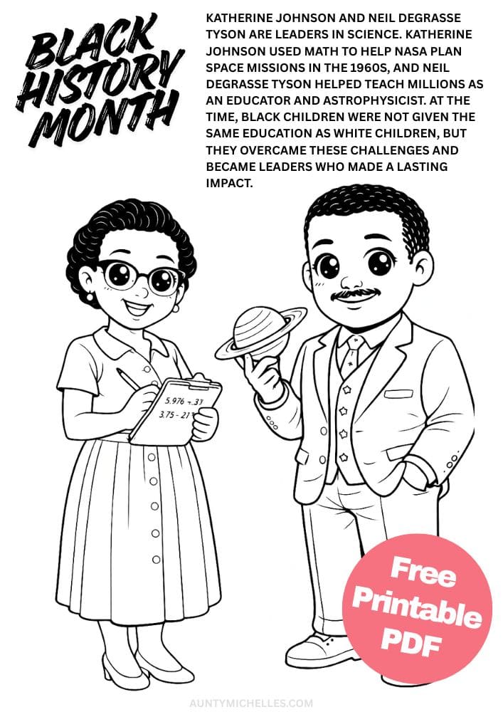 Free Printable Black History Month Coloring Pages for Kids - Aunty ...