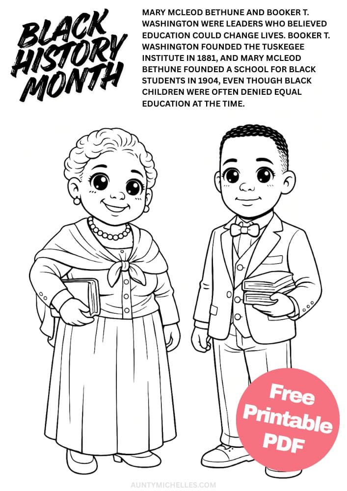 Free Printable Black History Month Coloring Pages for Kids - Aunty ...