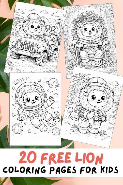 Free Printable Lion Coloring Pages for Kids - Aunty Michelle's