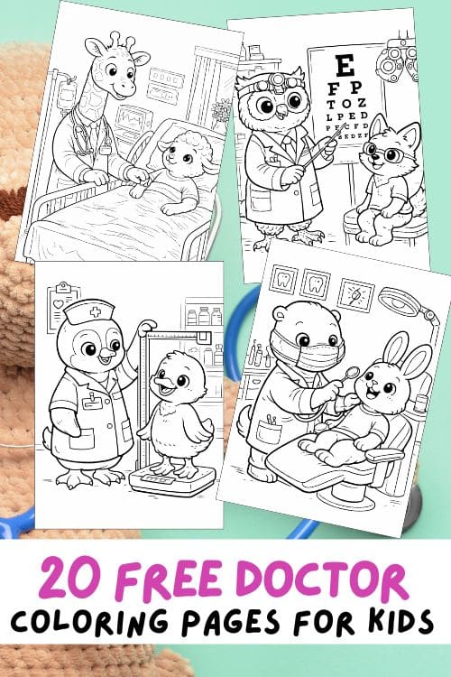 Free Printable Doctor Coloring Pages for Kids - Aunty Michelle's