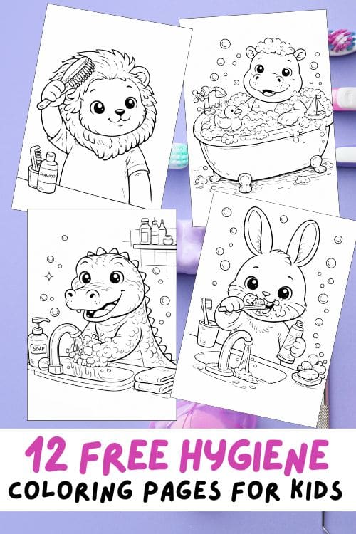 Free Printable Hygiene Coloring Pages for Kids - Aunty Michelle's